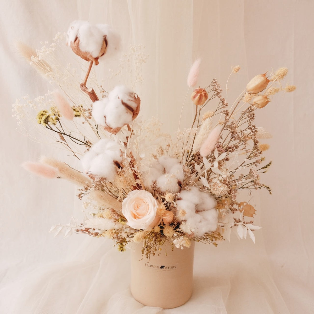 Cotton Bliss | Cotton Flower Arrangement – Flowerstory